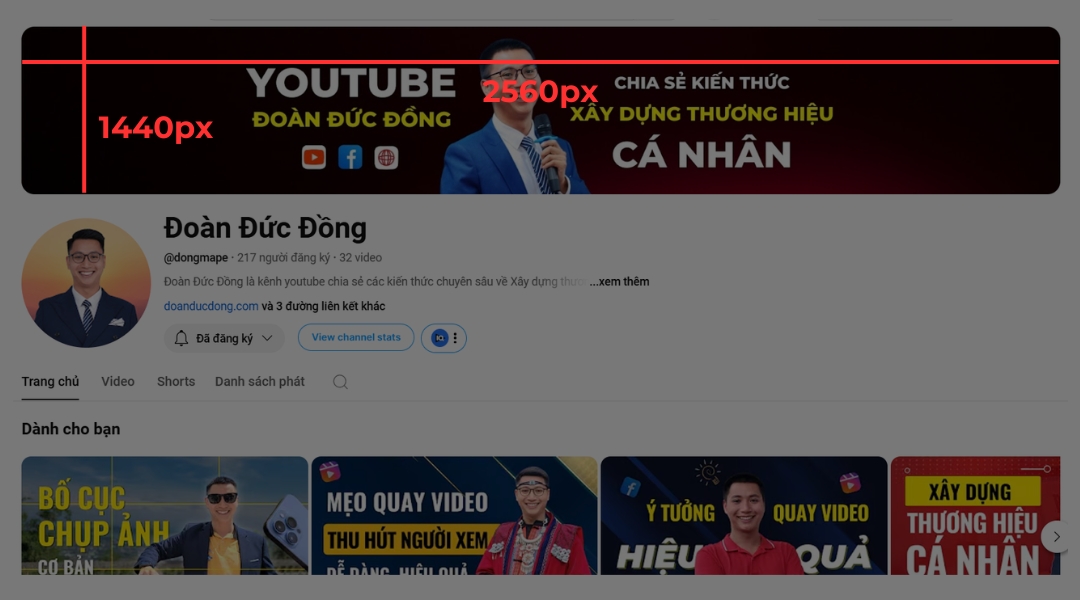 Kích thước ảnh bìa, thumbnail Youtube 2025 - Mape Academy